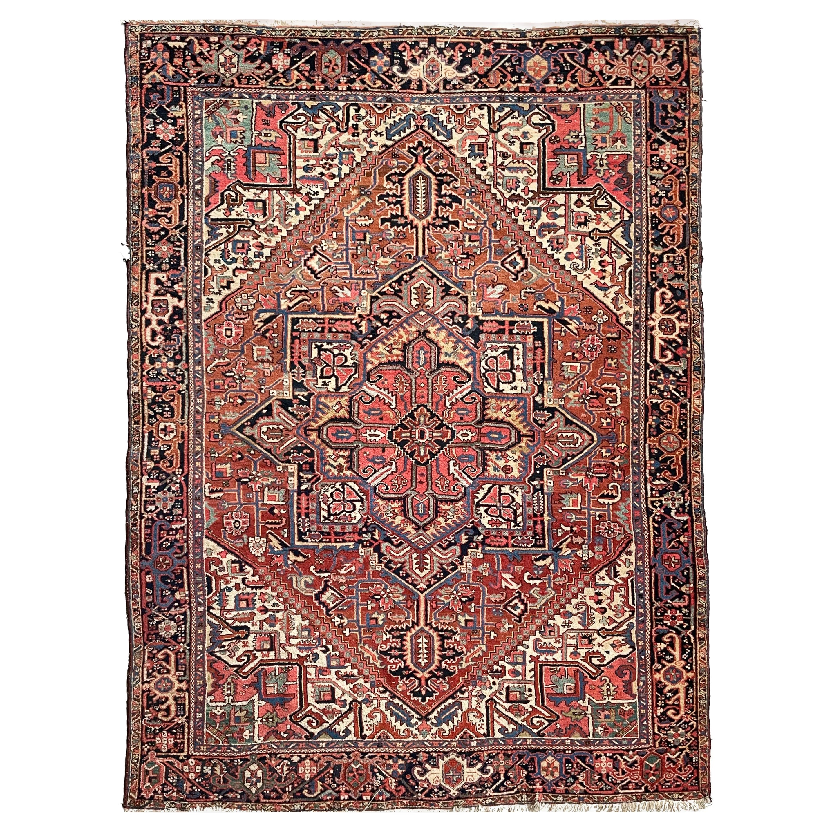 Magnificent Antique Rug in Pastels with Every Color and Detail, circa ...