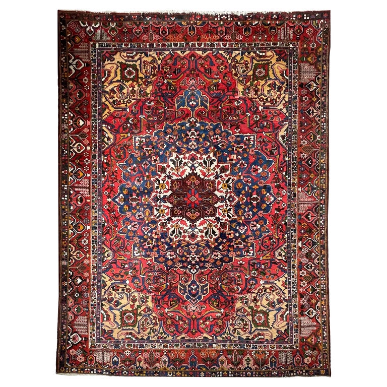 Vintage Tribal and Old-World Charm Rug, circa 1950's For Sale at 1stDibs