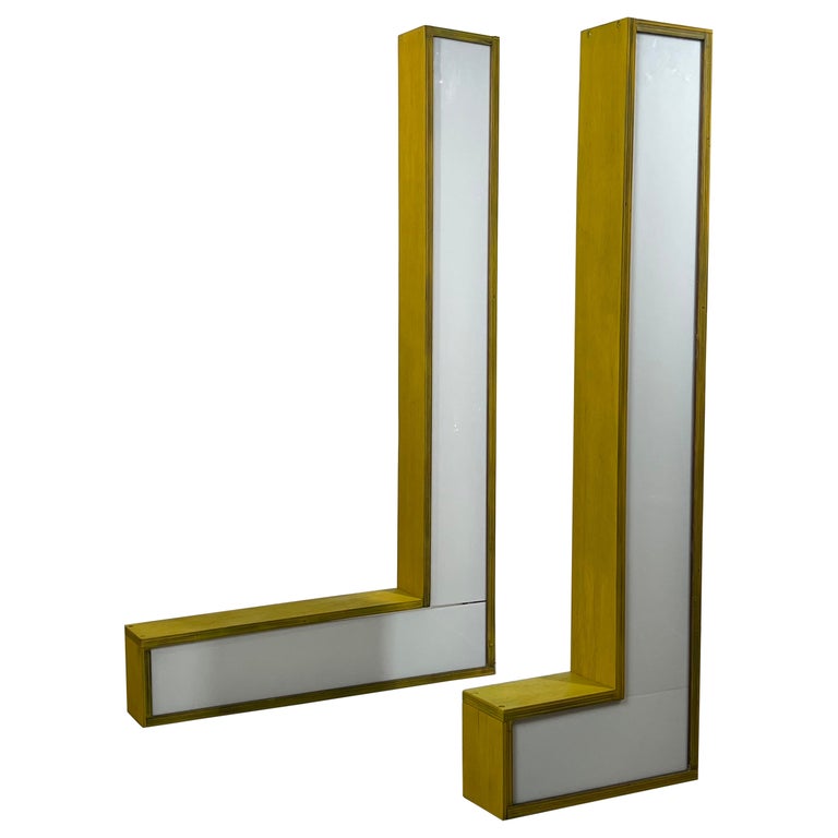 Pair of L-Shaped Lamps Vintage For Sale at 1stDibs