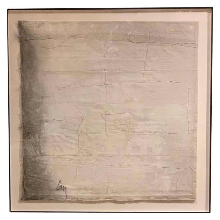 Grey and White Painting by Belgian Artist Diane Petry, Contemporary For ...