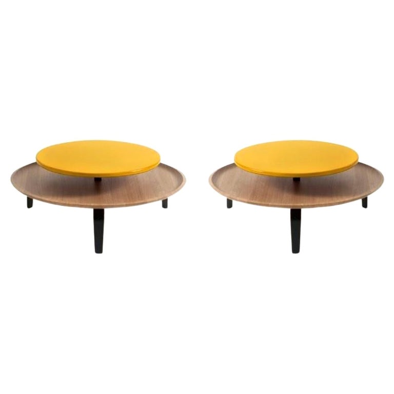 Set of 2, Secreto 85 Coffee Tables, Yellow “Mitzouko” by Colé Italia ...