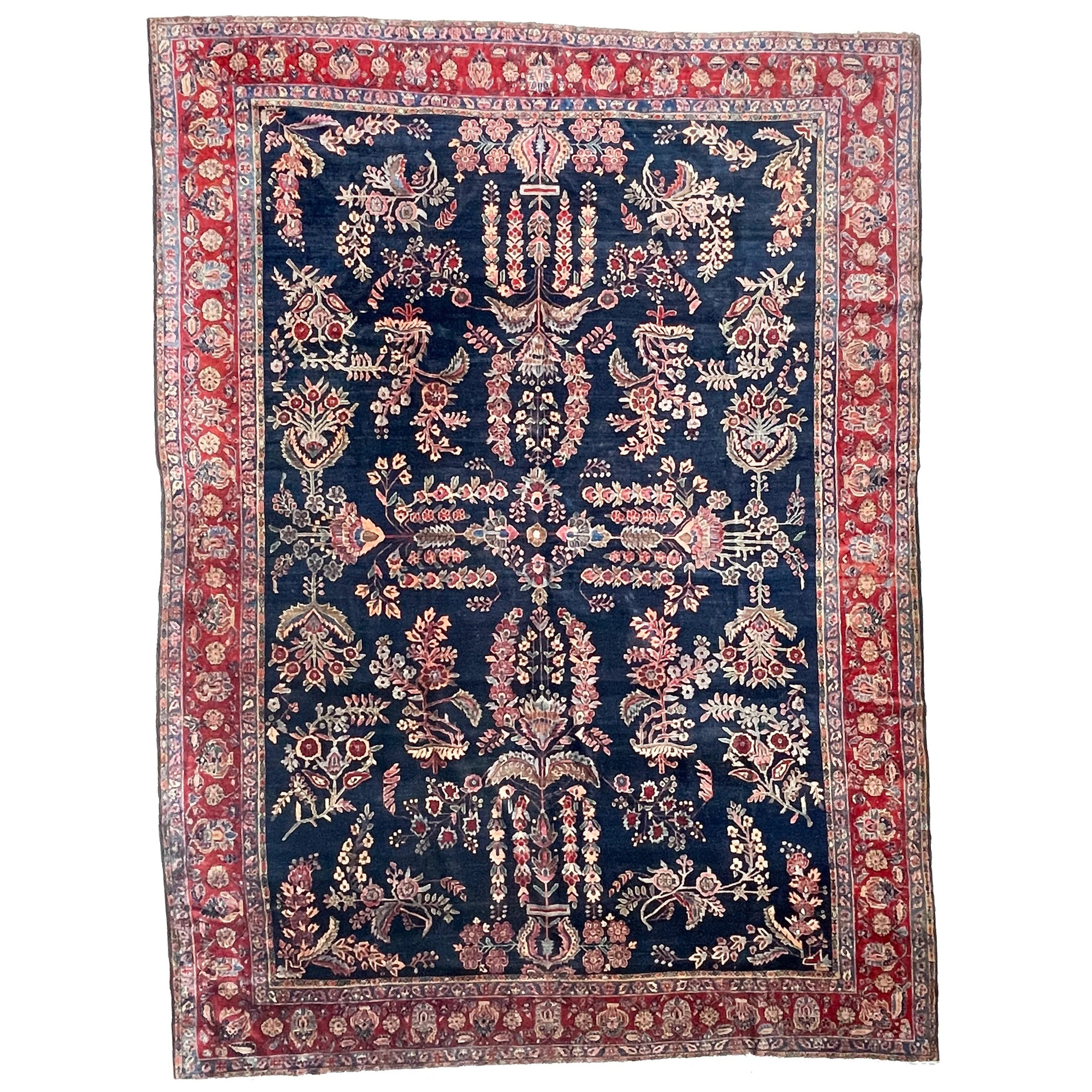Antique Artistic and Moody Arabesque Lilihan Sarouk Rug, circa 1930's ...