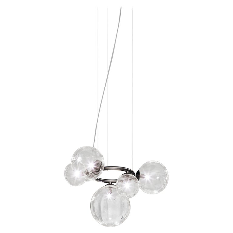 Vistosi Puppet Ring SP5 Pendant Light in Crystal Transparent and Matt ...