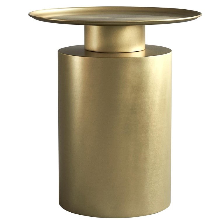 Brass Pillar Table Tall by 101 Copenhagen For Sale at 1stDibs