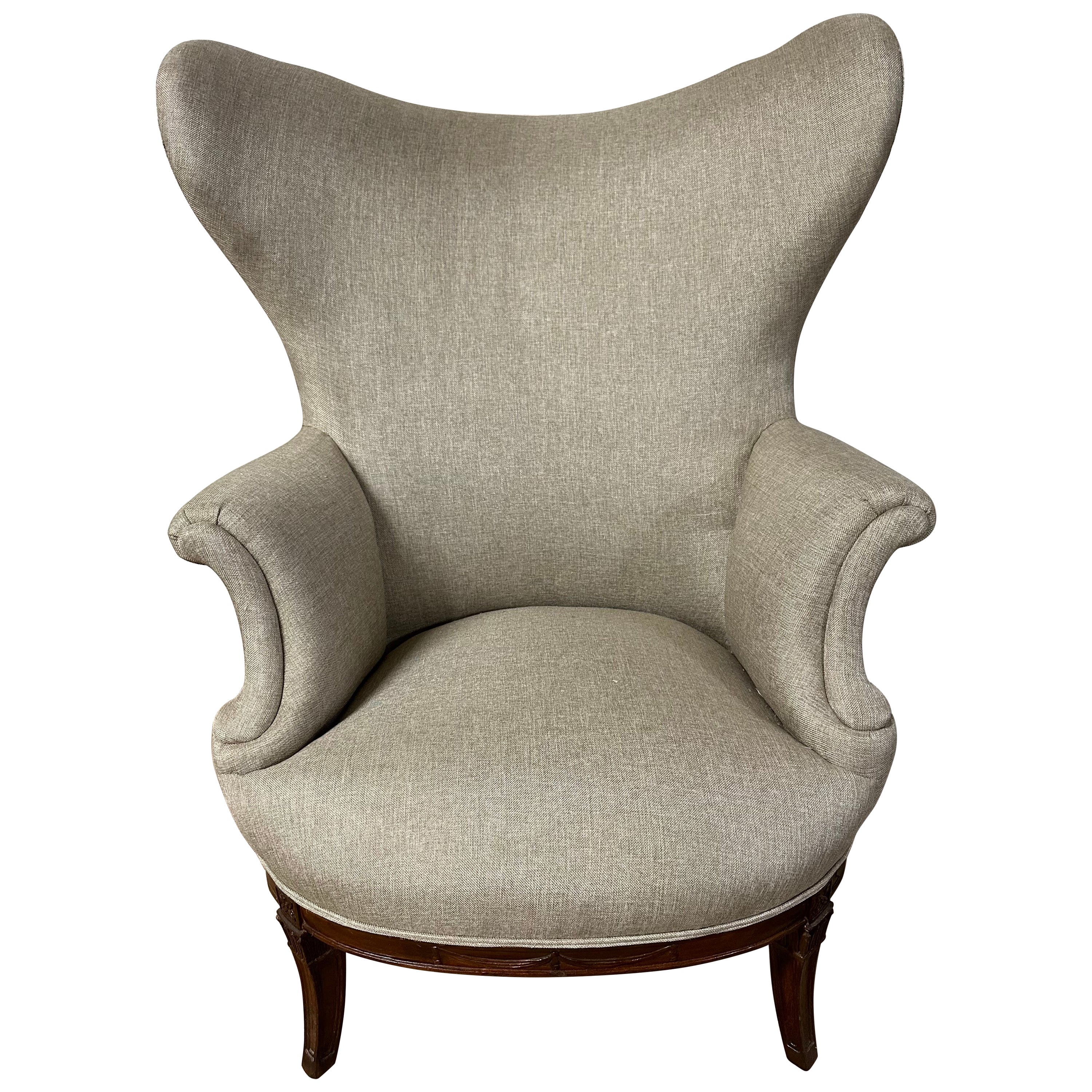English Wingback Chair at 1stDibs