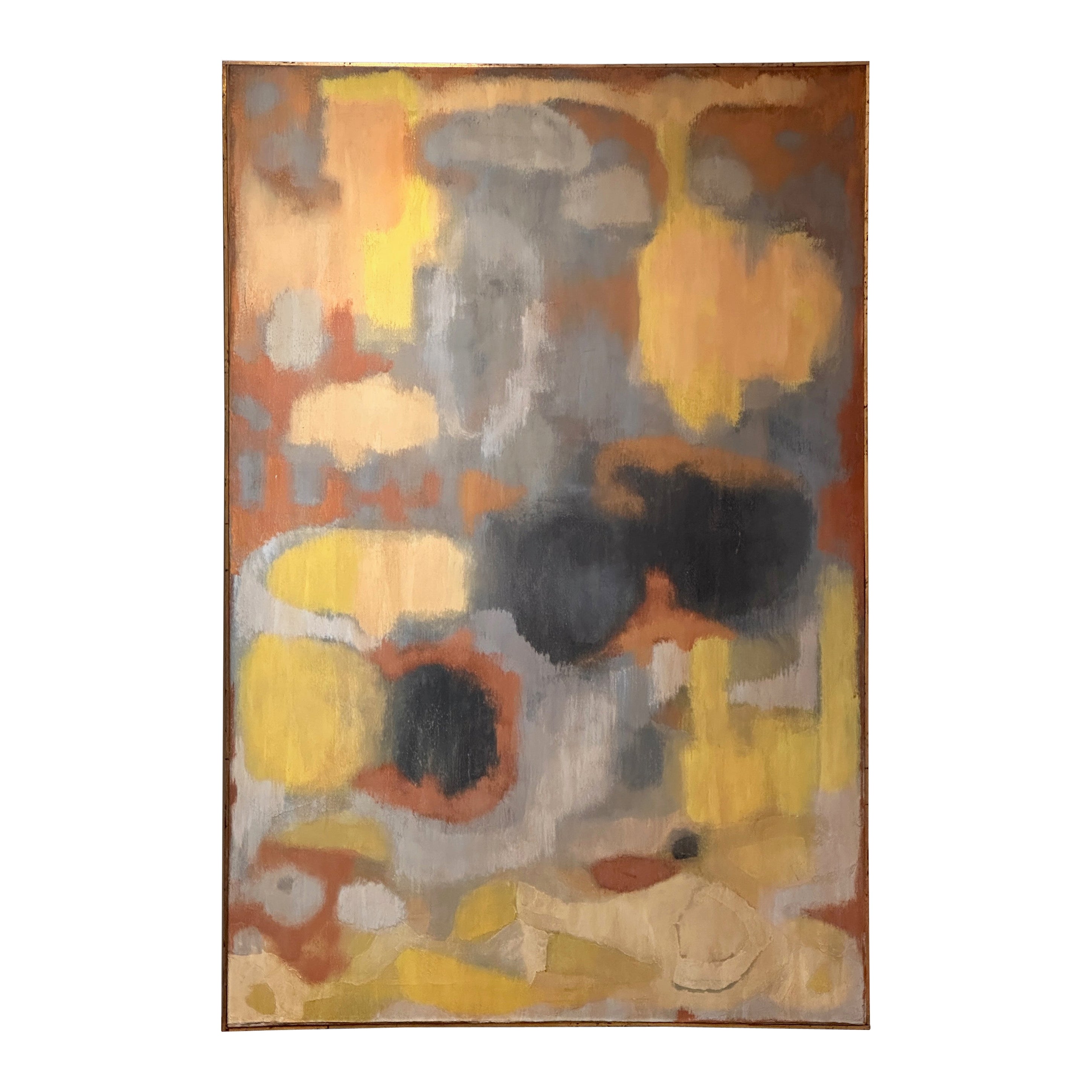Abstract Painting in Giltwood Frame by David Bell at 1stDibs