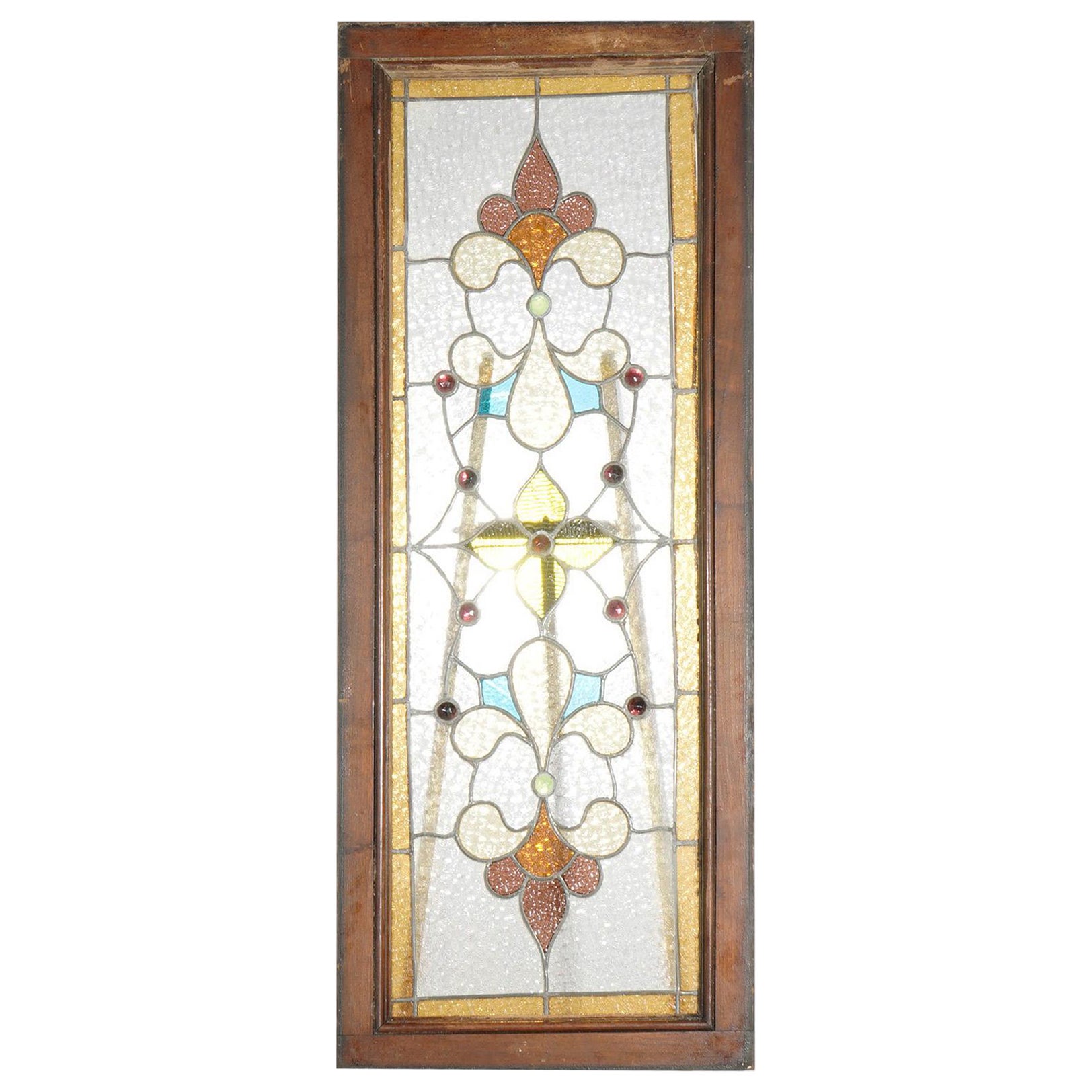 Antique Reclaimed Arts and Crafts Leaded Stained Slag Glass Window ...