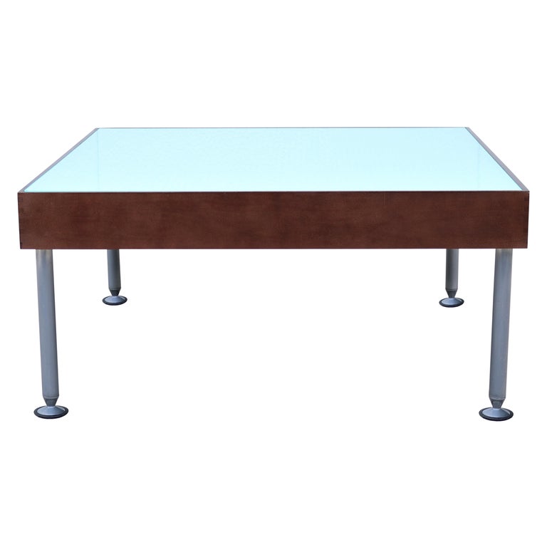 Modern Coalesse and Steelcase Sidewalk Glass Top Square Coffee Table or ...