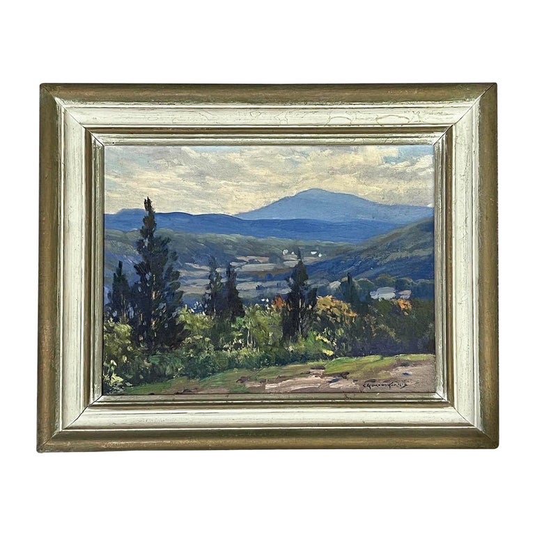 “New England Landscape” Oil on Board Painting by Charles Gordon Harris ...