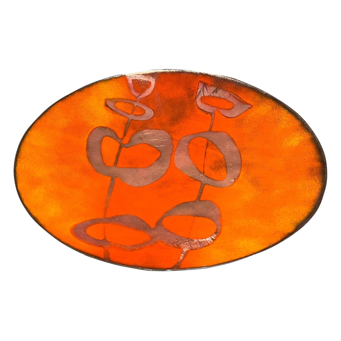 Modern Fish Art Copper on Enamel Decorative Plate Maggie Howe, 1970s ...