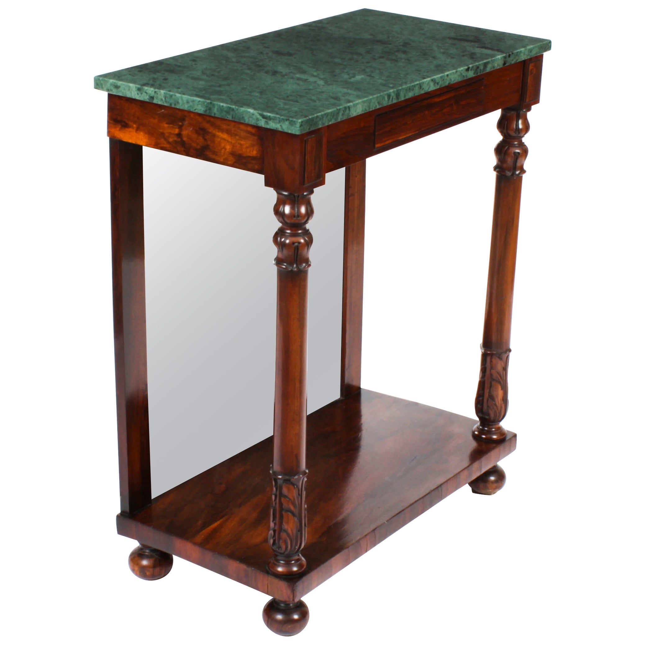Antique William IV Marble Top Console Table 19th Century at 1stDibs