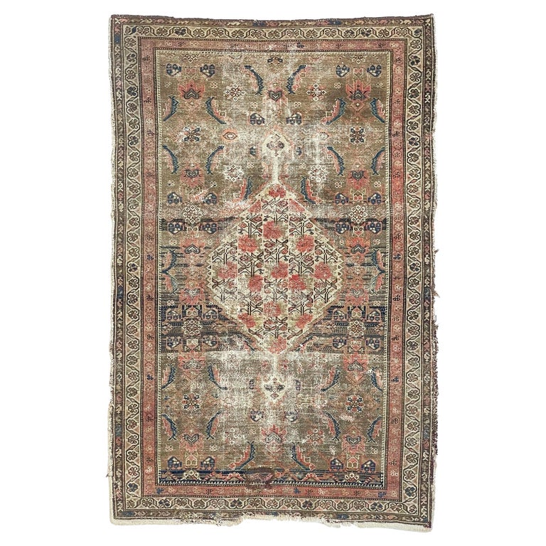 Muted and Earthy Antique Rug, c.1920-30's For Sale at 1stDibs
