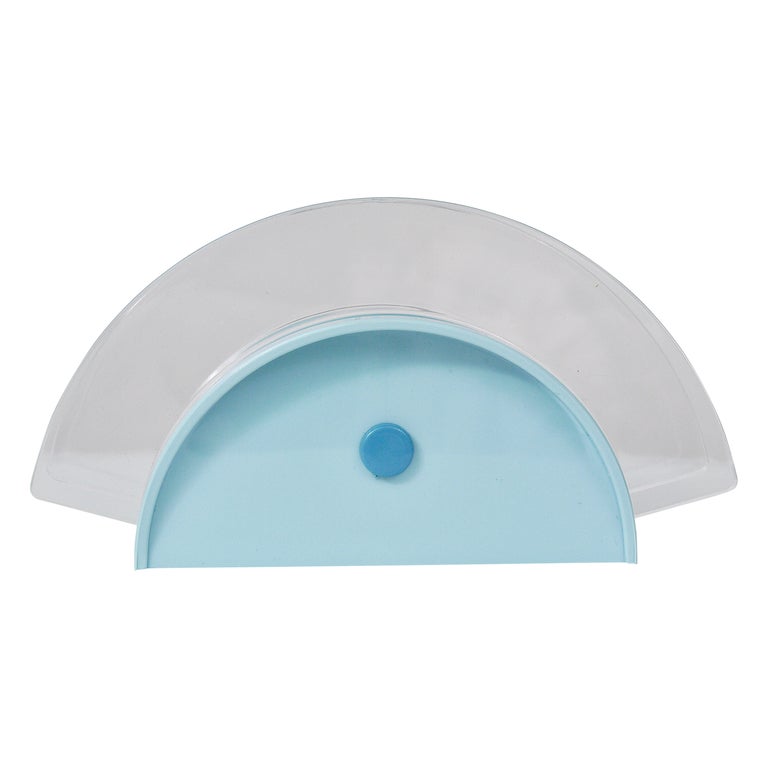 Post-Modern Guzzini Bon Ton Napkin Stand, Furio Minuti, Memphis Style ...