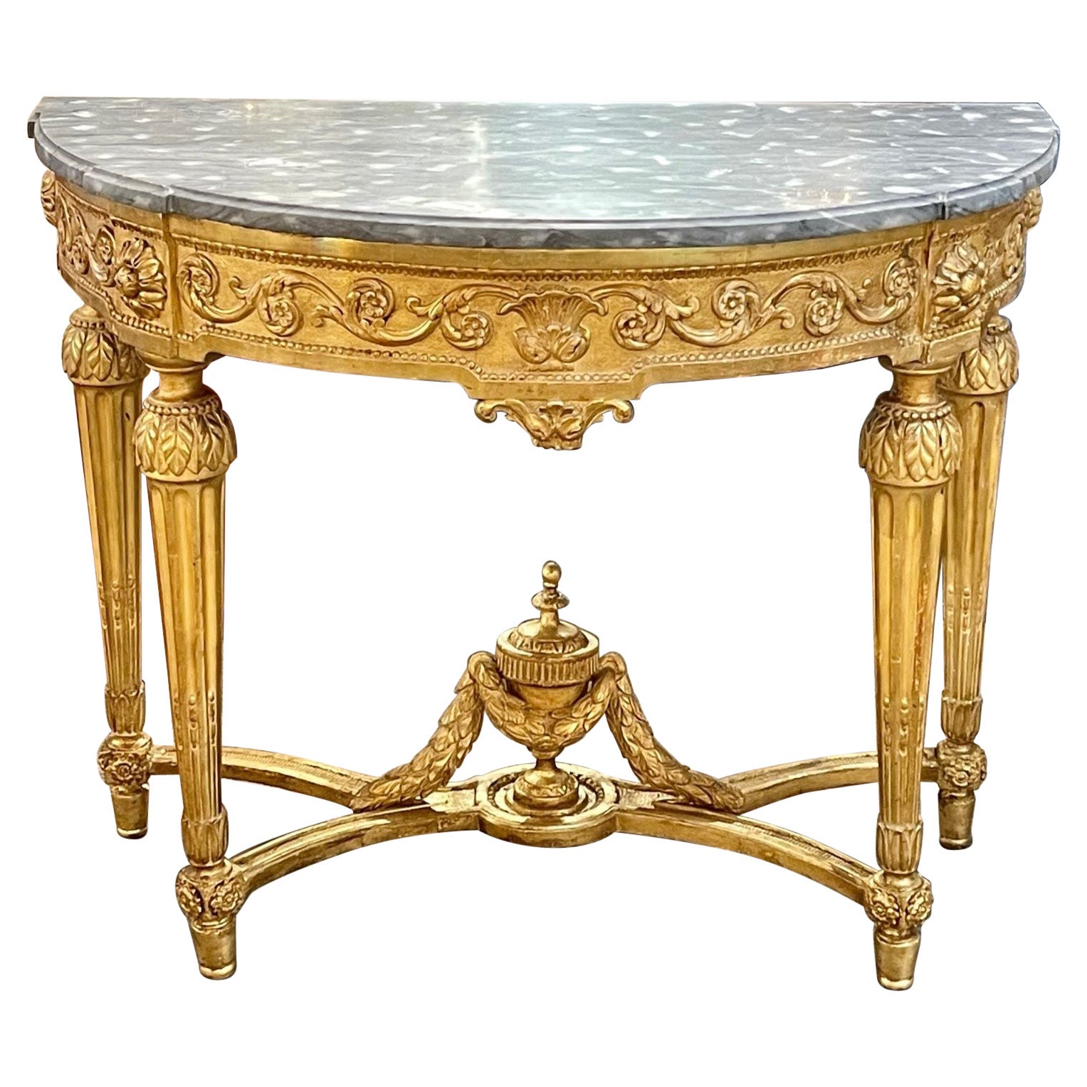 French, Louis XVI Demi-Lune Console For Sale at 1stDibs