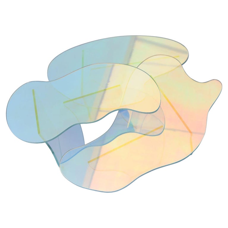 Set of 3 Glass Table by Brajak Vitberg For Sale at 1stDibs