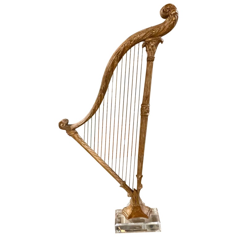 Italian Giltwood Harp For Sale at 1stDibs