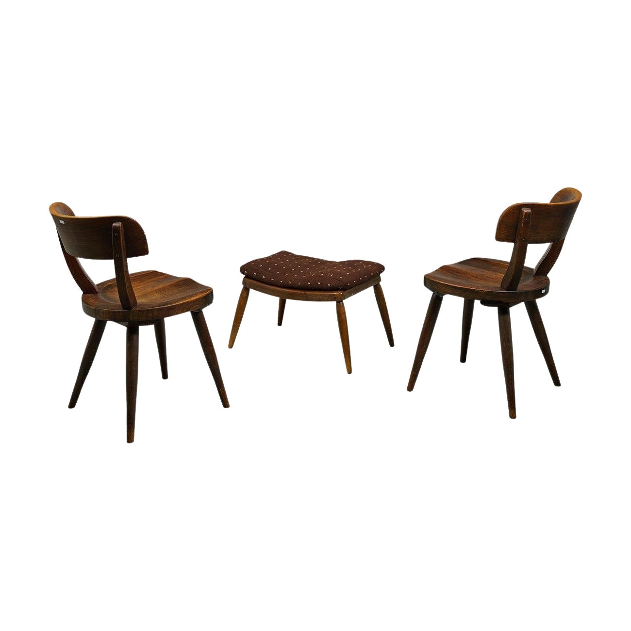 Robert Oerley Set - Table and Two Chairs Ensemble, 1904 - Original at ...