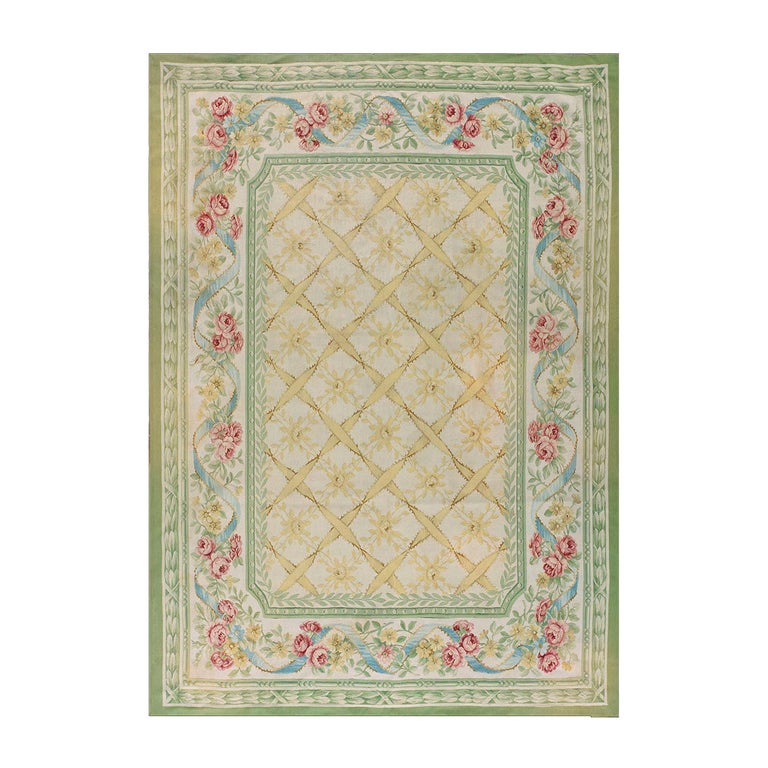 Early 20th Century French Aubusson Carpet ( 6' x 8'3" - 183 x 251 ) For ...
