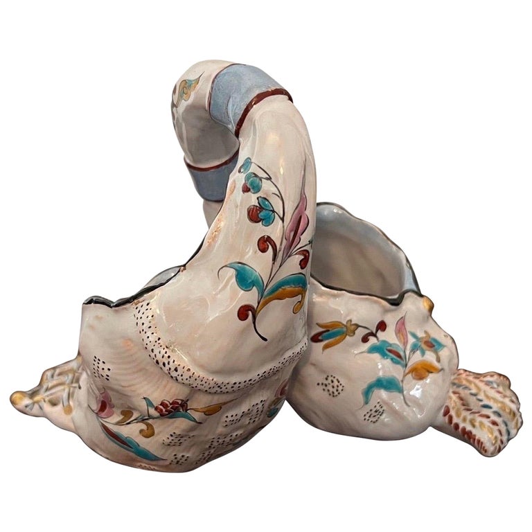 Early 20th Century French Faience Double Basket Form Hand Painted ...