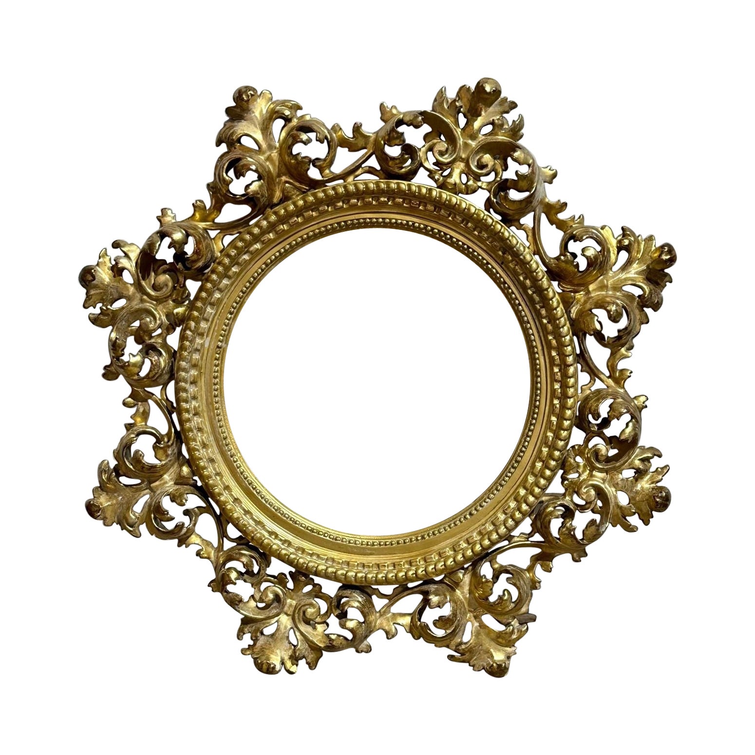 Very Finest Small Florentine Water Gilt Carved Rococo Style Frame ...