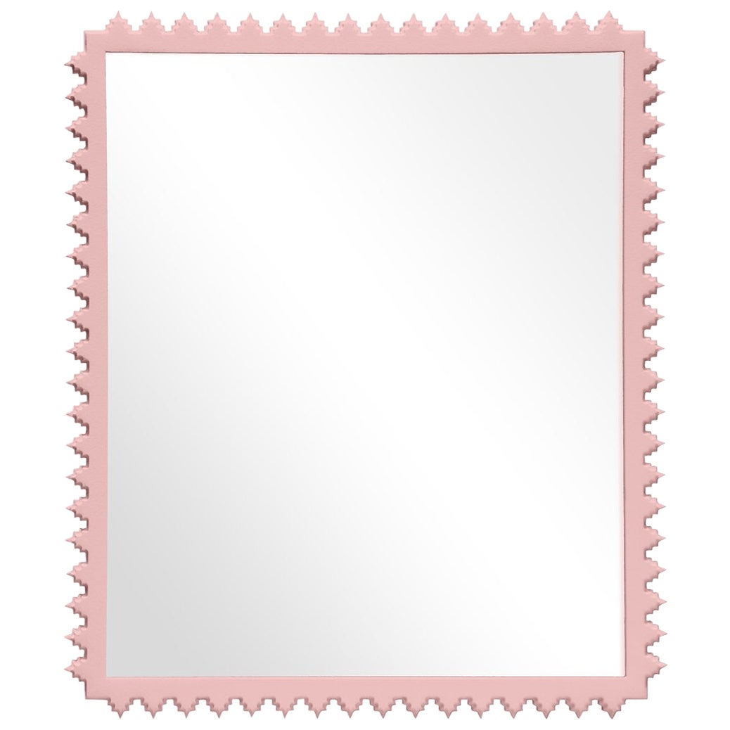 Carnival Mystic Rectangle Mirror in Authentic Pink For Sale at 1stDibs
