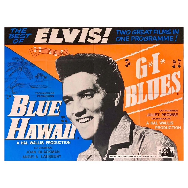 Blue Hawaii / G.I. Blues, Unframed Poster, 1961 For Sale at 1stDibs