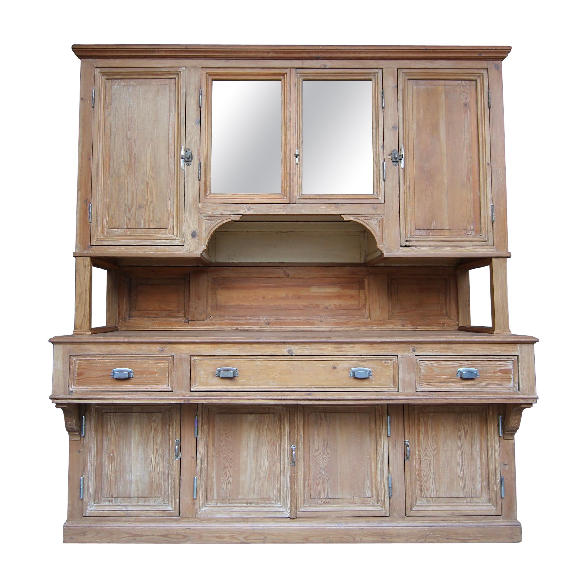 Large Antique Kitchen Buffet, Pine, 1880s at 1stDibs