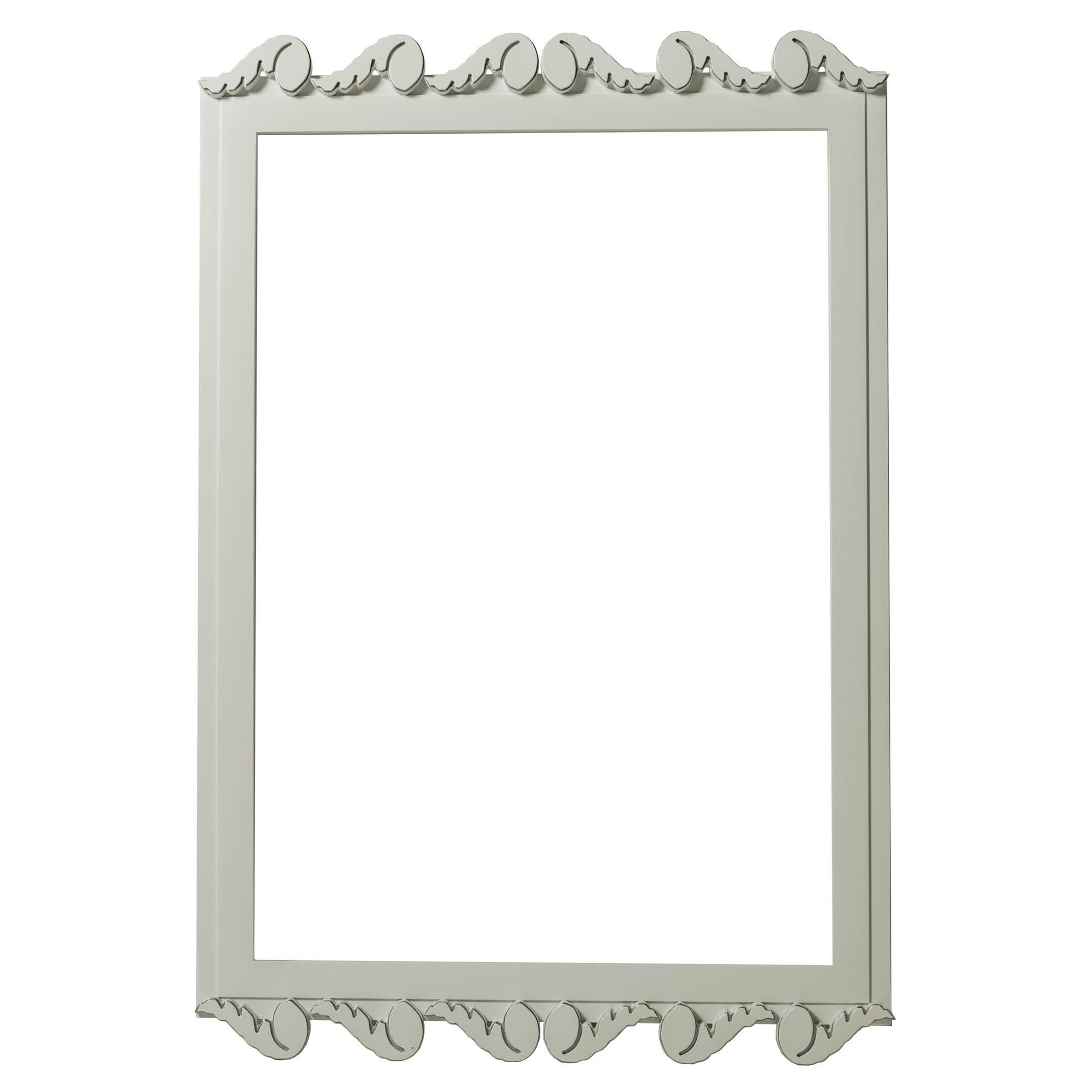 Garden District Laurel Rectangle Mirror in Useful Gray For Sale at 1stDibs