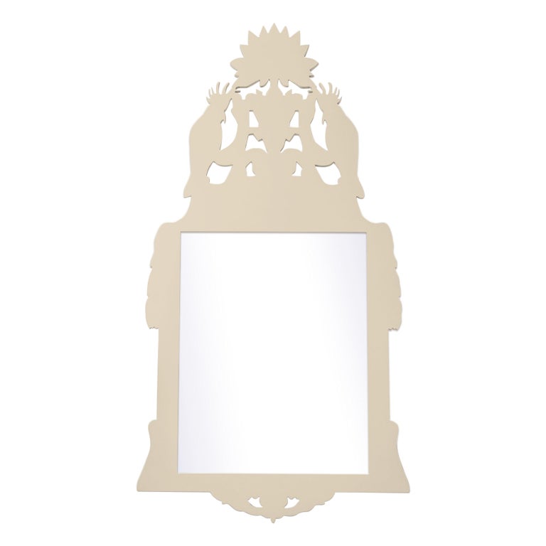 Audubon Royal Mirror in Delaware Putty For Sale at 1stDibs