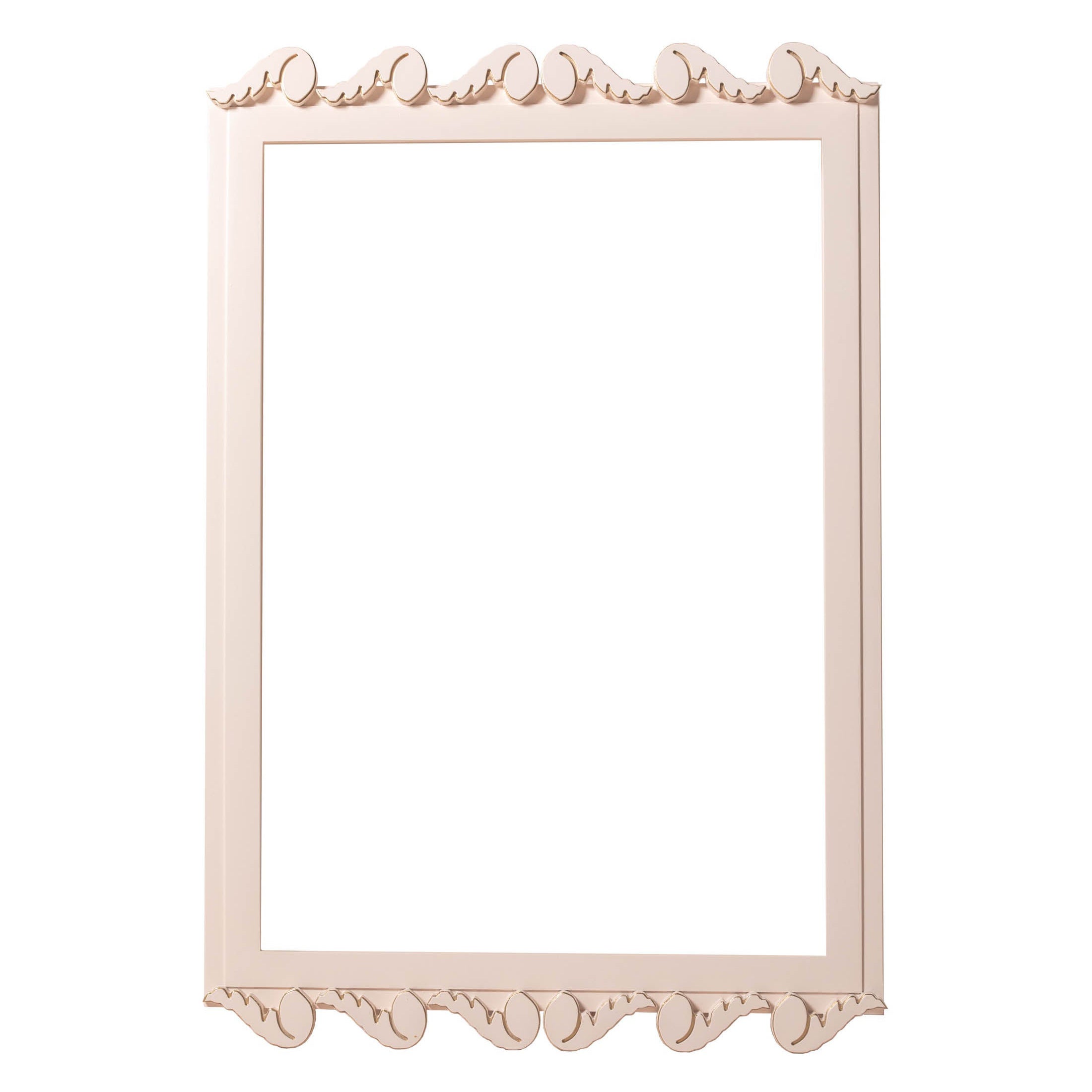 Garden District Laurel Rectangle Mirror in Pink Ground For Sale at 1stDibs