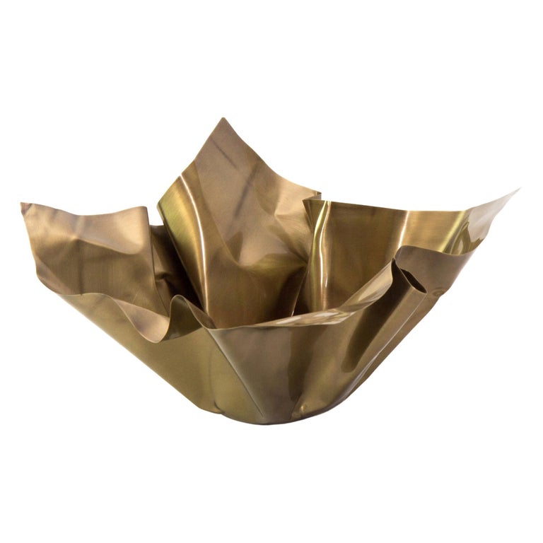 Paper Brass Bowl I by Gentner Design For Sale at 1stDibs