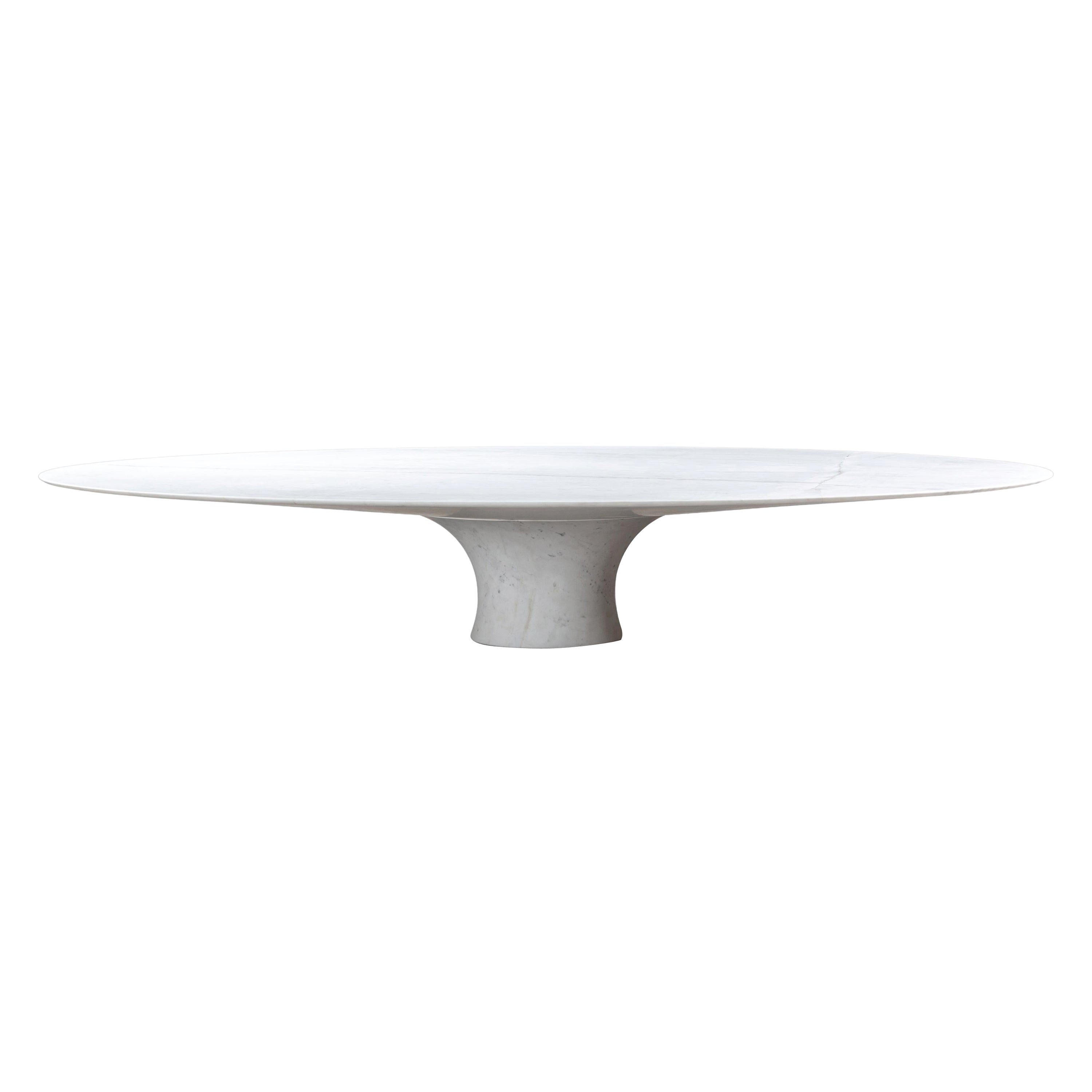 Rosso Lepanto Refined Contemporary Marble Oval Table 210/75 For Sale at ...
