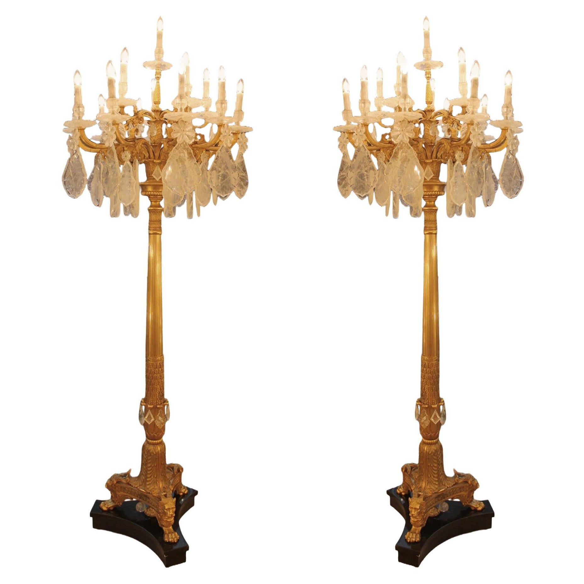 Cristalleries De Baccarat, a Large Pair of French Cut-Crystal Tsarine ...