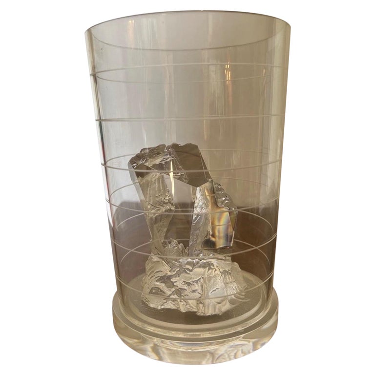 1992 David Dowler Steuben Art Glass 1/1 Ice Berg Beaker Sculpture For ...