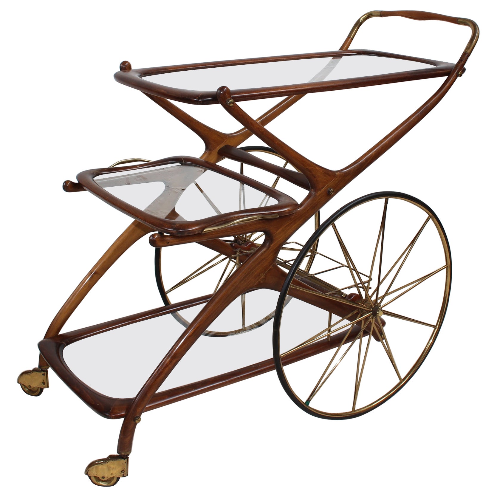 1950s by Cesare Lacca Italian Design Midcentury Bar Cart Trolley For ...