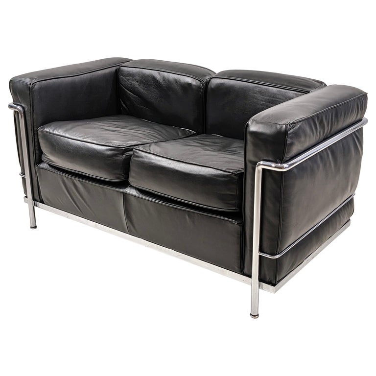 LC2 Sofa Signed Le Corbusier Cassina Edition For Sale at 1stDibs