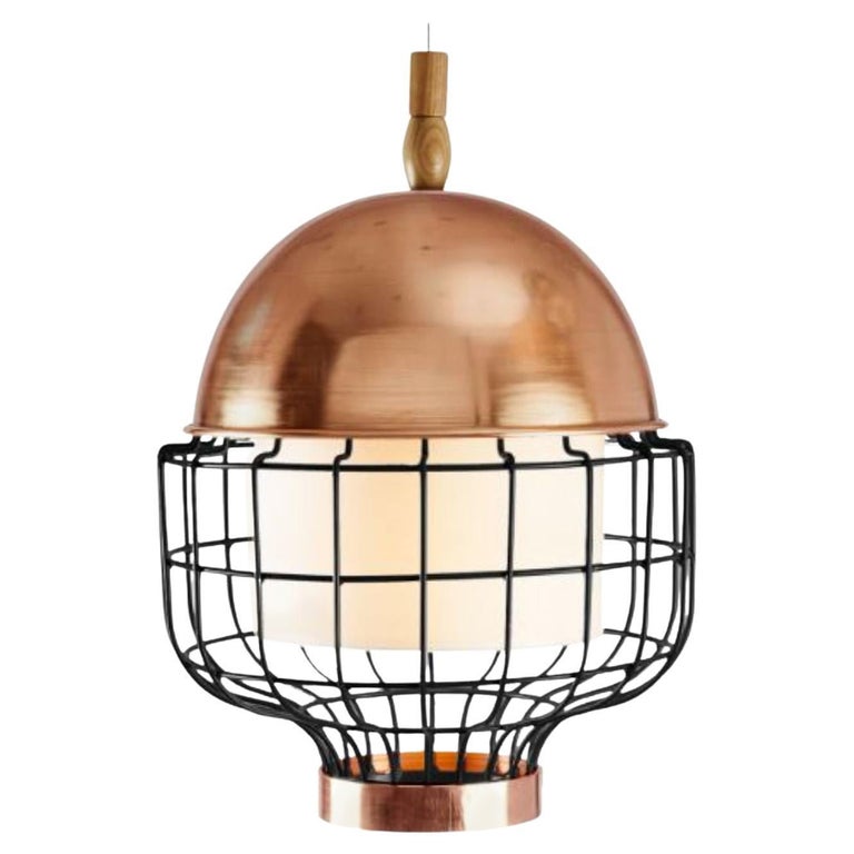 Copper Black Magnolia III Suspension Lamp with Copper Ring by Dooq For ...
