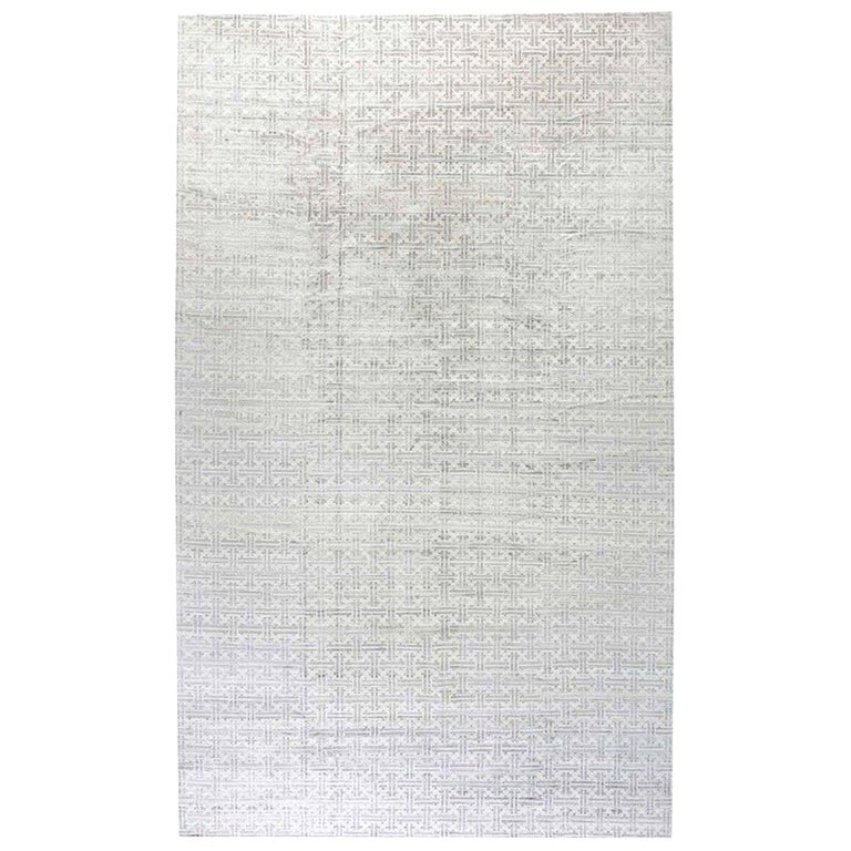 Contemporary Geometric Terra Gray Rug in Natural Wool by Doris Leslie ...
