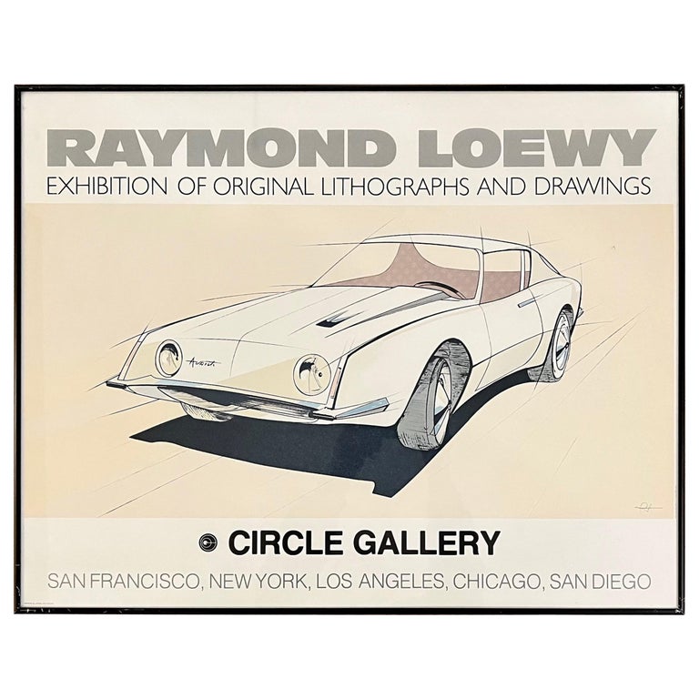 Rare Collectible Exhibition Framed Poster of Raymond Loewy by Circle ...