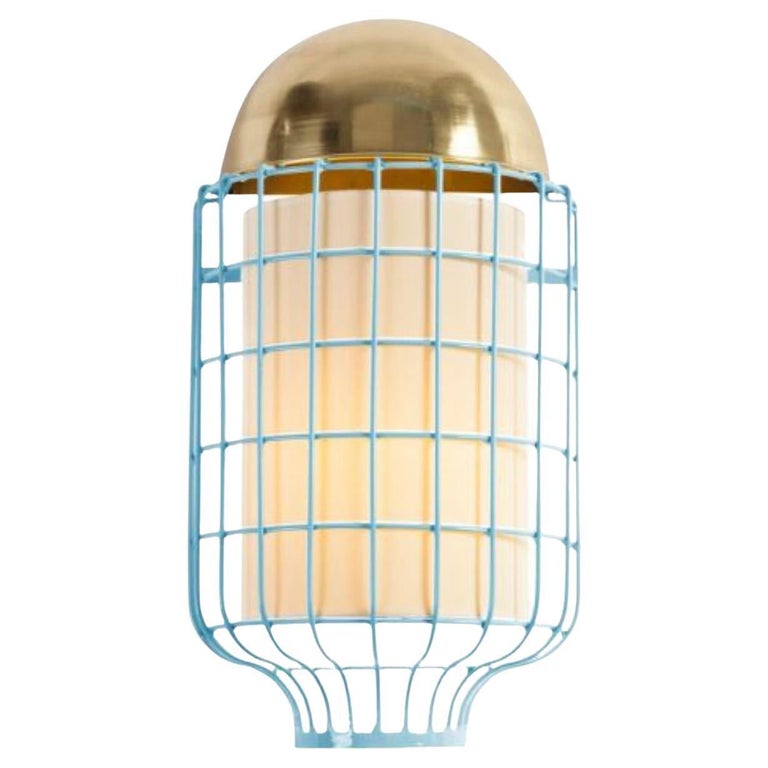 Brass and Jade Magnolia Wall Lamp by Dooq For Sale at 1stDibs