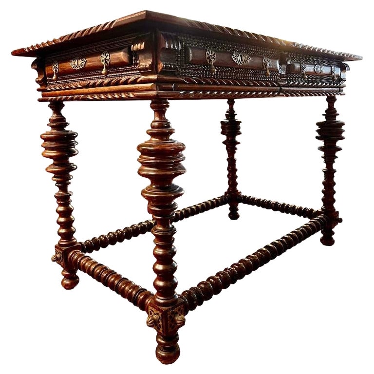 XVIII Century Indo Portuguese Baroque Writing Table at 1stDibs