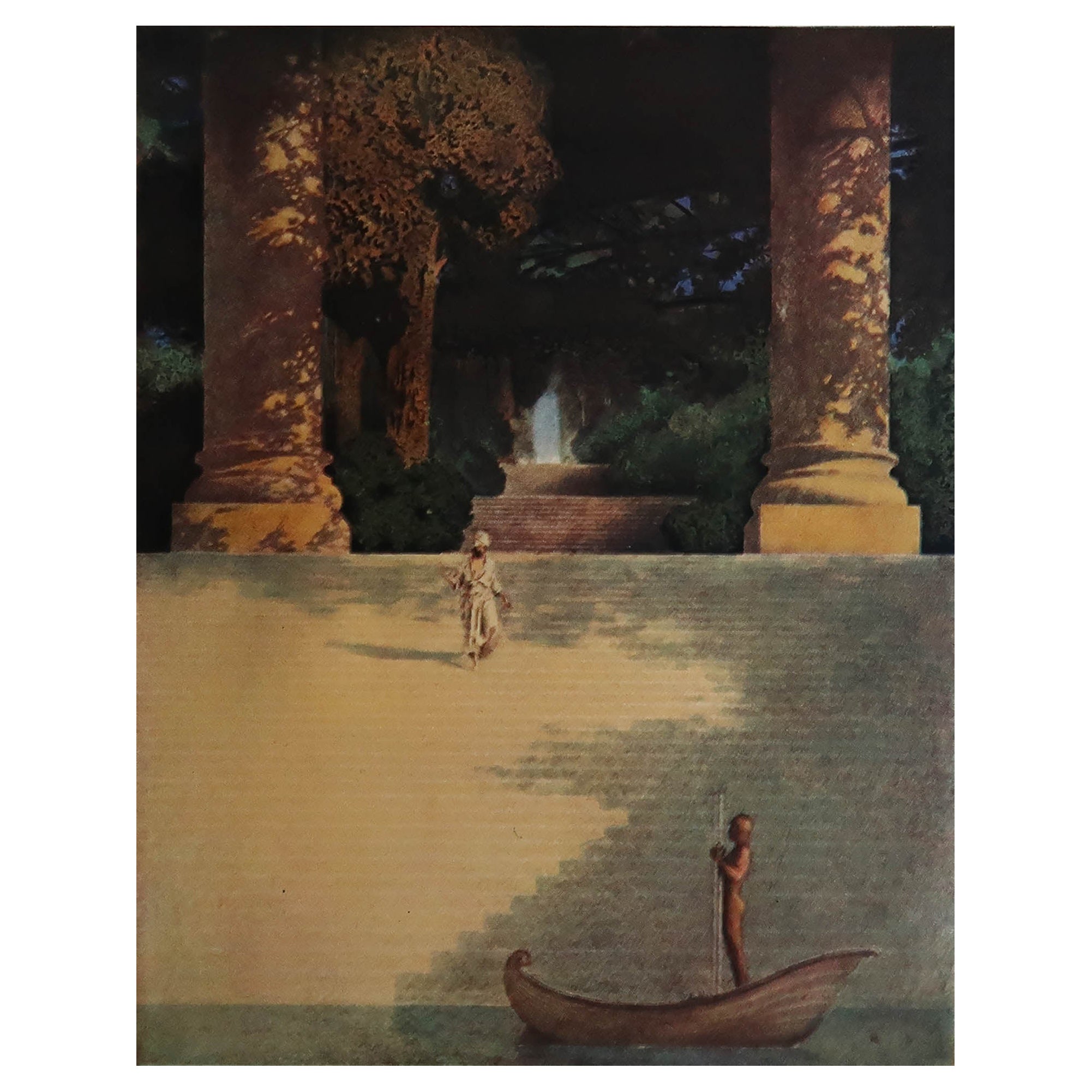 Early Maxfield Parrish Print:: Aucassin Seeks for Nicolette:: Romance ...