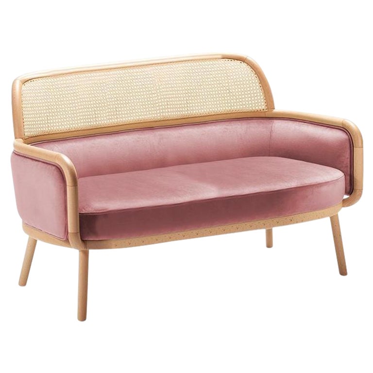 Luc Sofa, klein, aus Eiche Natur und Pariser Schwarz im Angebot bei 1stDibs