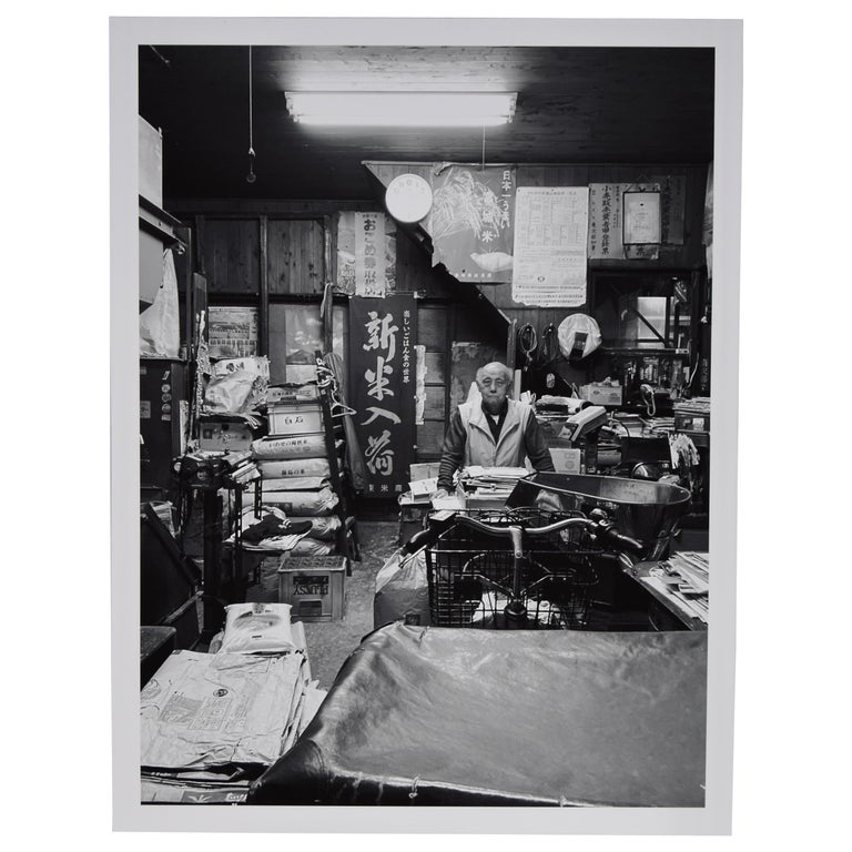 Black and White Limited Edition Japanese Rice Vendor Portrait For Sale ...
