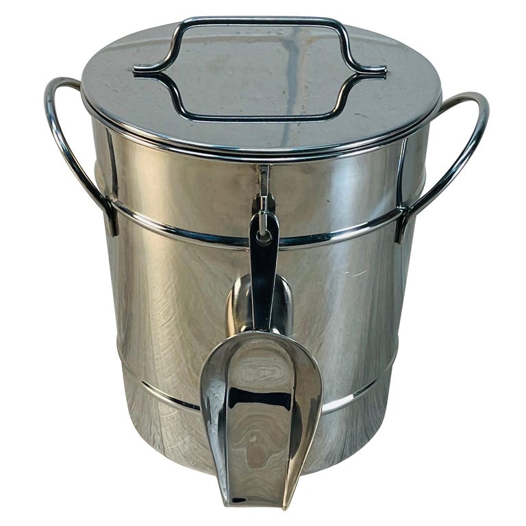 Chrome Ice Bucket W/ Scoop For Sale at 1stDibs