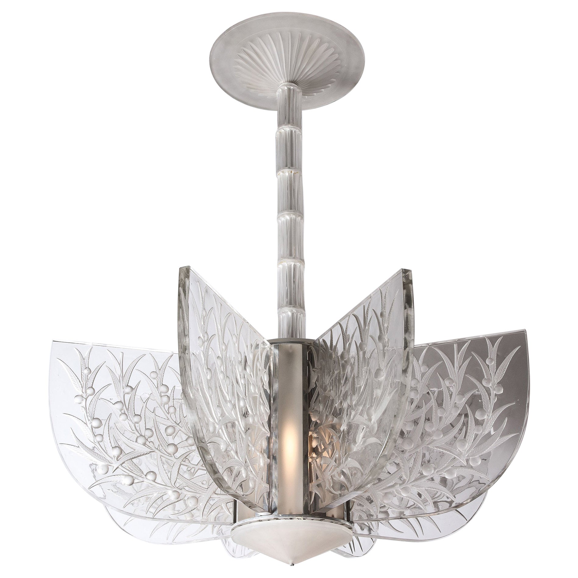 Rene Lalique Chandelier "Perles" at 1stDibs