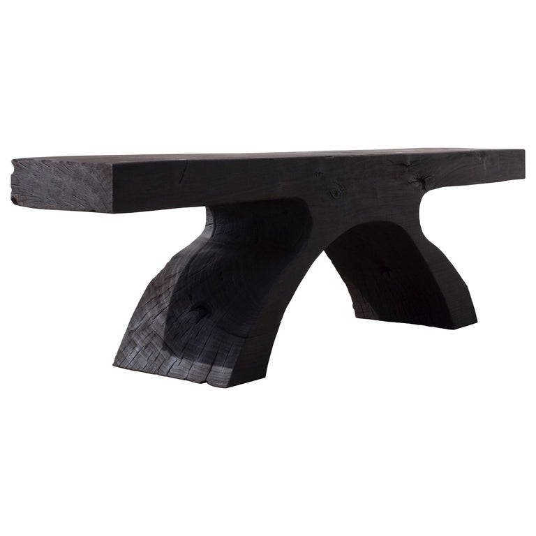 Unique Poplar Bench Sculpted by Jörg Pietschmann For Sale at 1stDibs