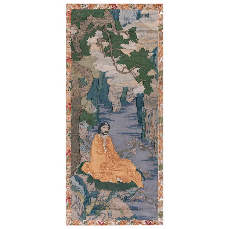 Mid 19th Century Chinese Silk Kesi Textile ( 3'3" x 7'6" - 99 x 229 ...