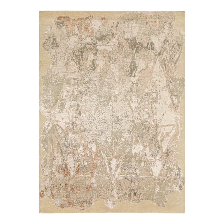 Rug and Kilim’s Modern Abstract Rug in Beige, Gray and White For Sale ...