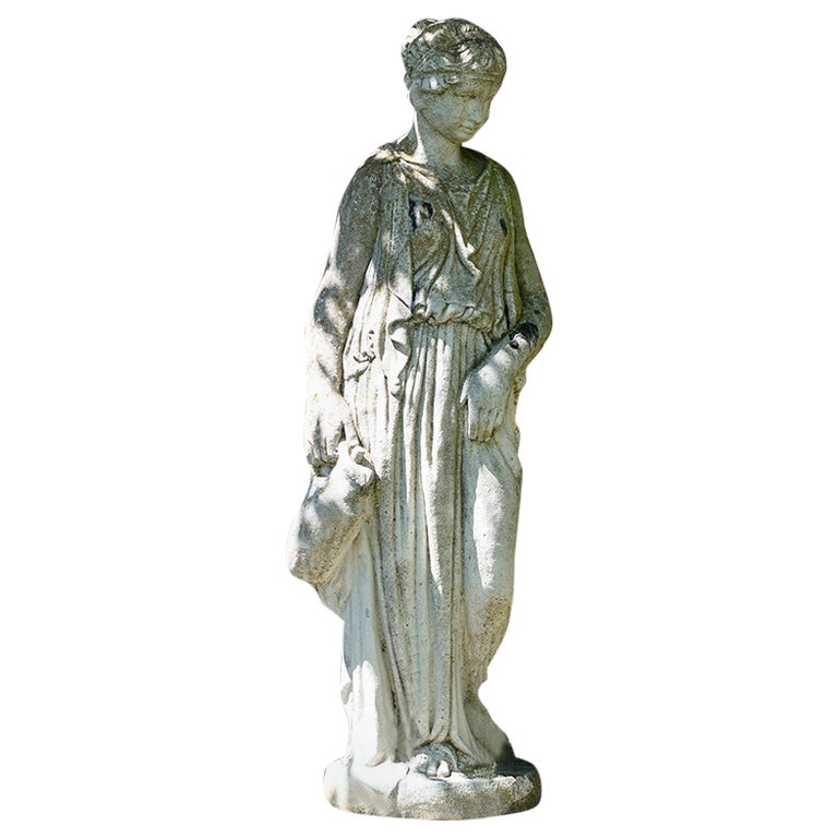 Statue Stone Plinth Amphictyonis Greek Goddess Wine Friendship Hebe For ...